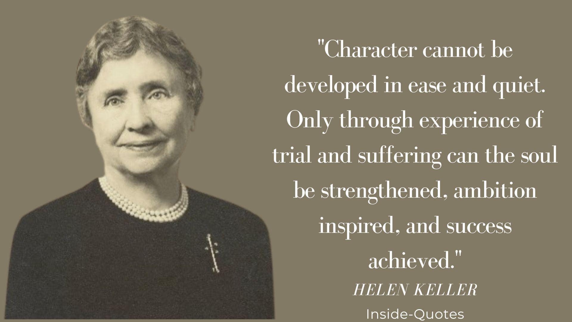 Helen Keller Quotes Character